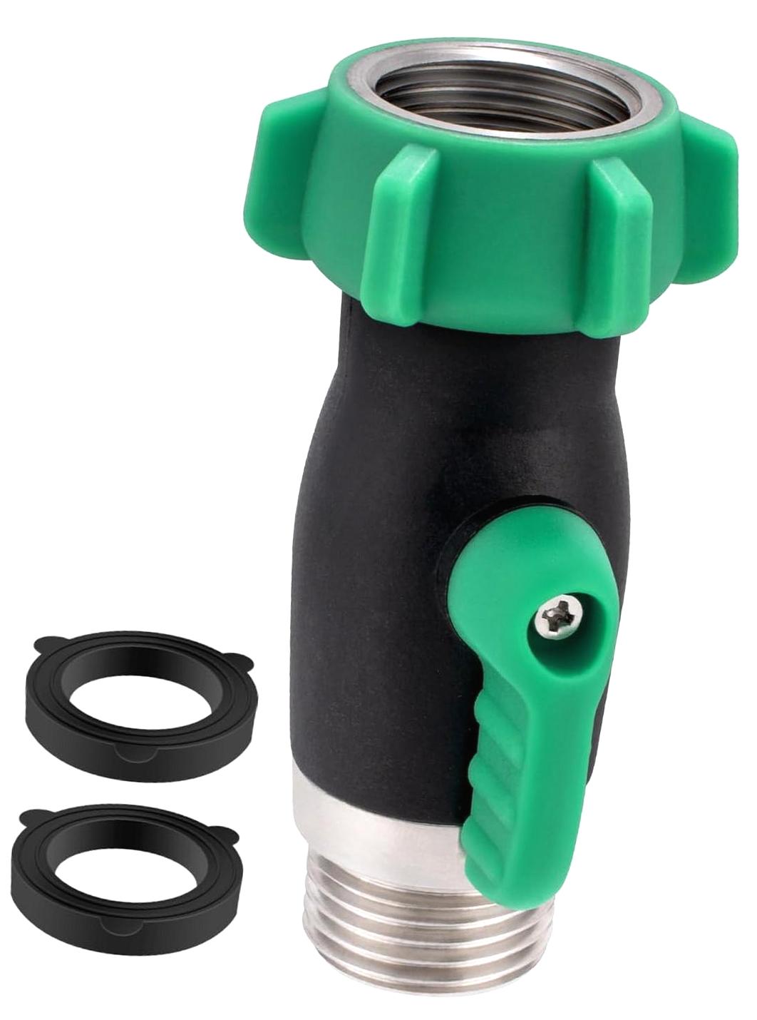 Fuliko Garden Hose Shut-Off Valve, 304 Stainless Steel Water Hose Valve ...