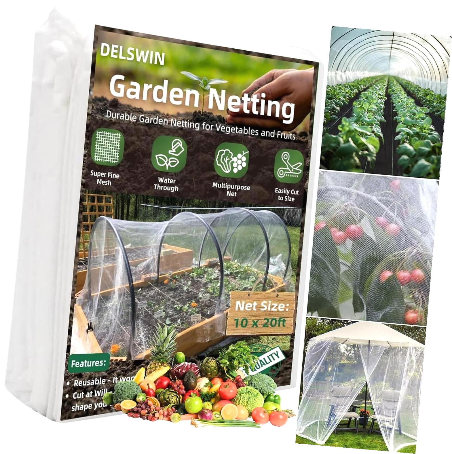 Fuliko Garden Insect Mesh Netting, 10FT x 20FT Bug Netting for Garden ...