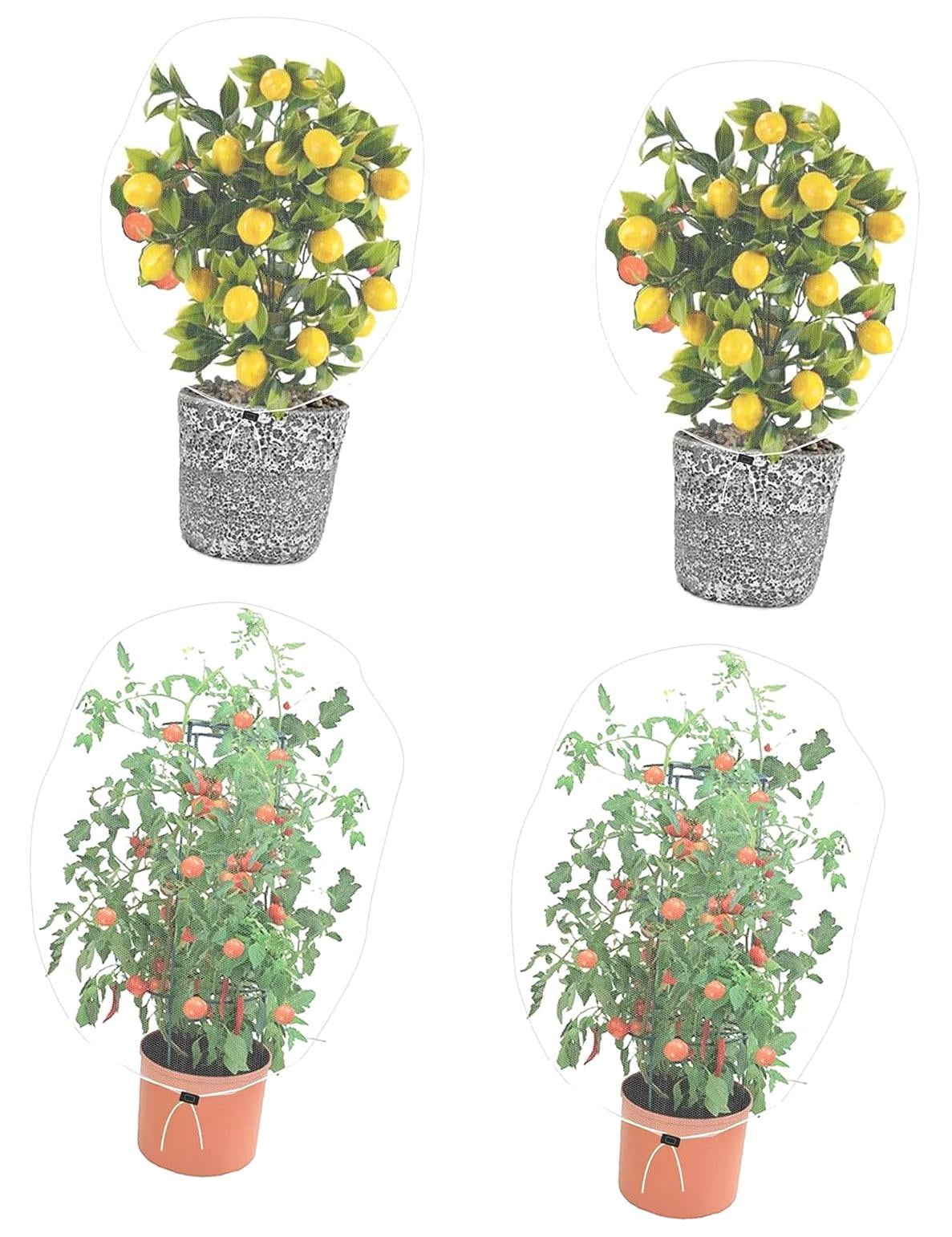 Fuliko Garden Mesh Netting for Plants, 4 Pack Insect Bird Barrier ...