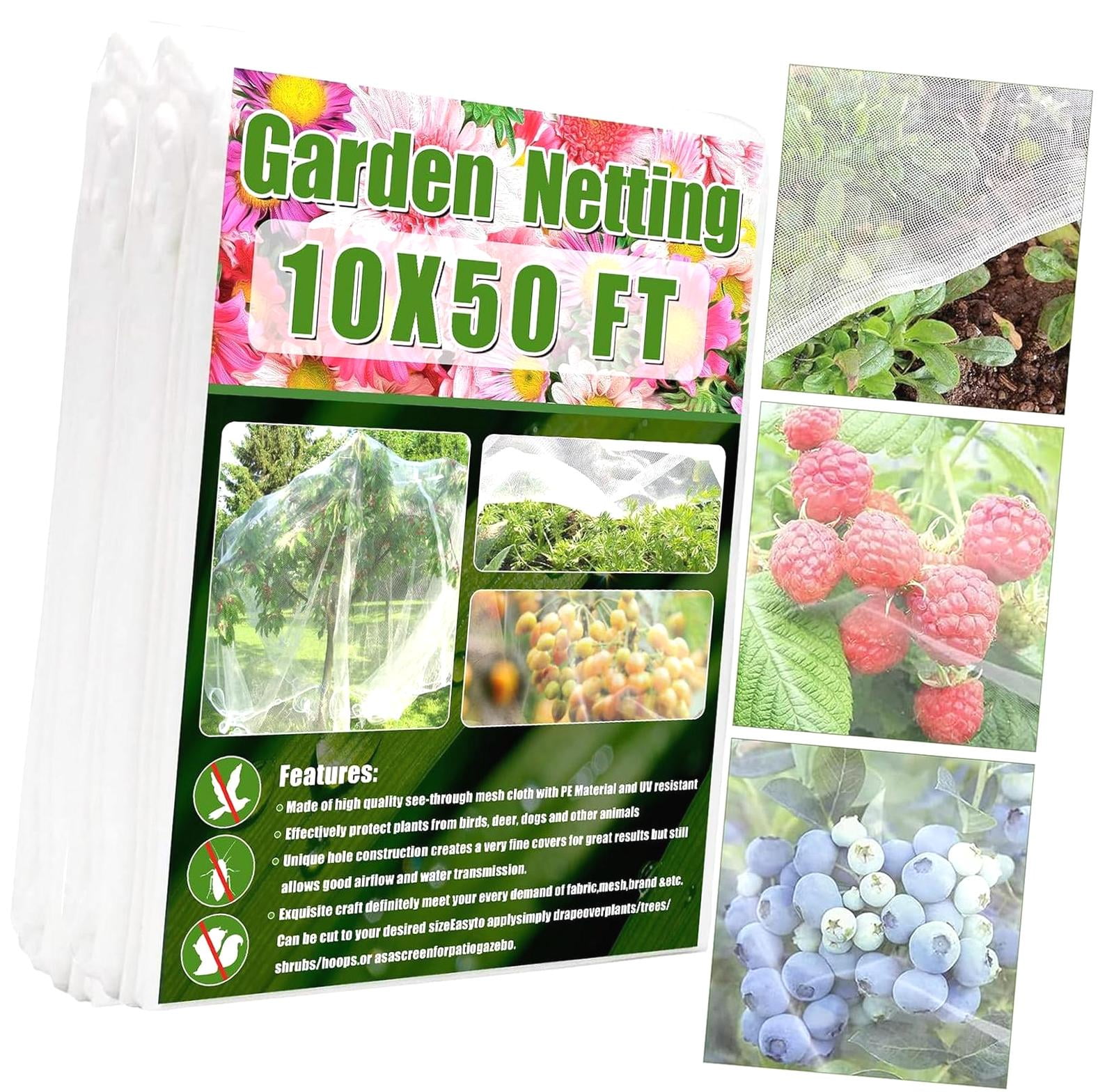 Fuliko Garden Netting Fine Mesh(10ft x 50ft), Insect Screen for ...