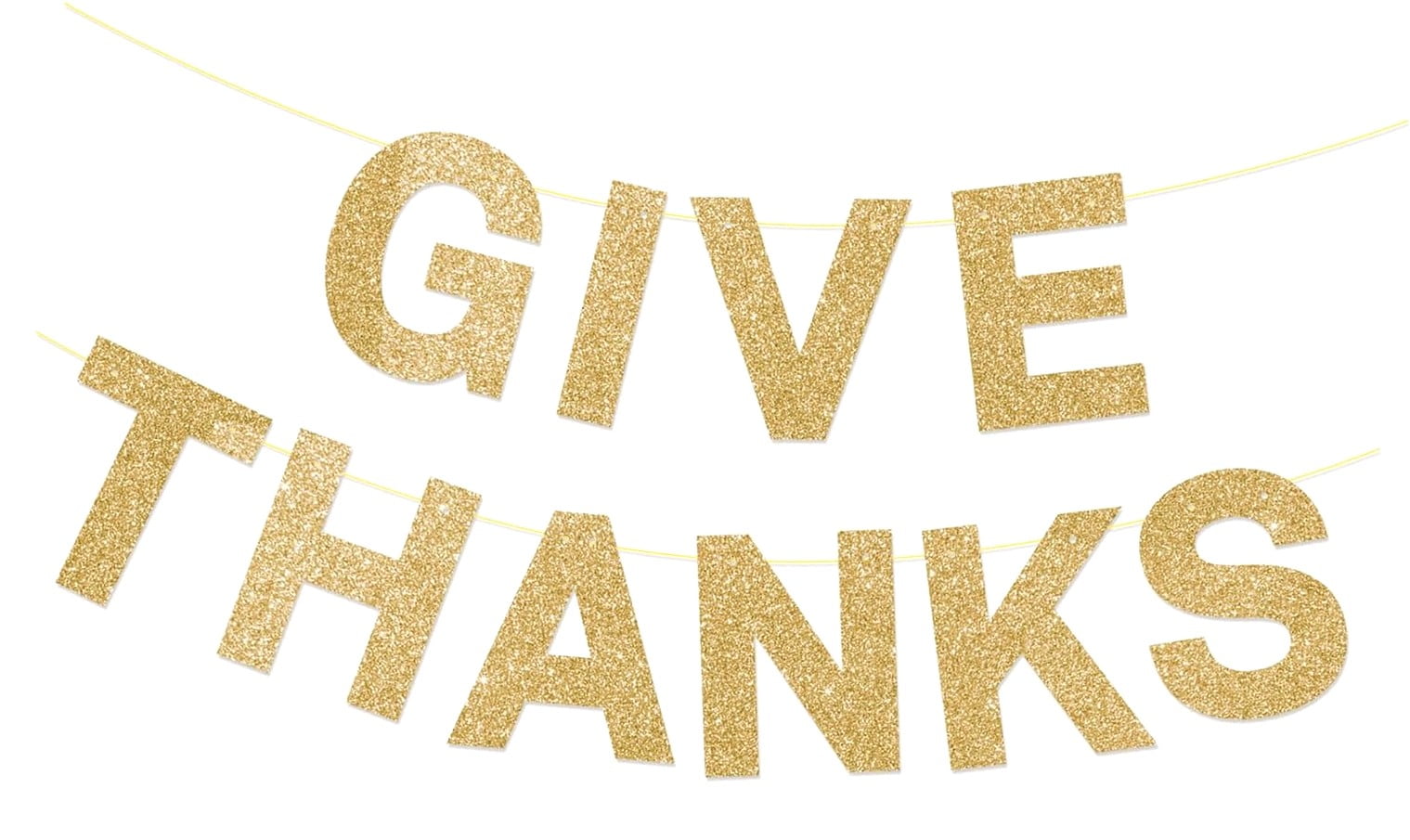 Fuliko Gratitude Banner, Pre-assembled Friendsgiving Decor, Glitter ...