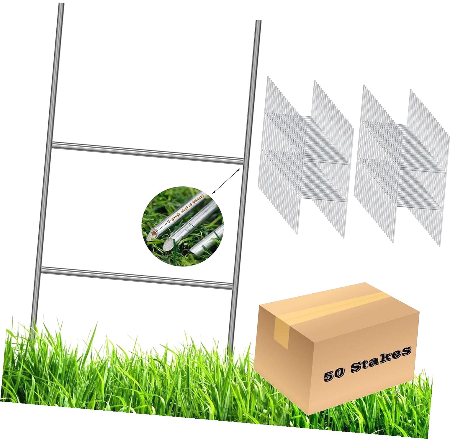 Fuliko H Frame Wire Supports 20 Inch 9 Gauge Wire - Lawn Sign Holders ...