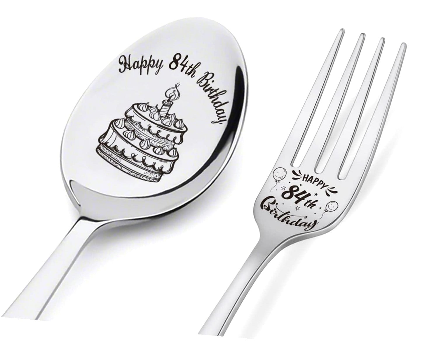 Fuliko Happy 84th Birthday Spoon Engraved Spoon Birthday for Father ...