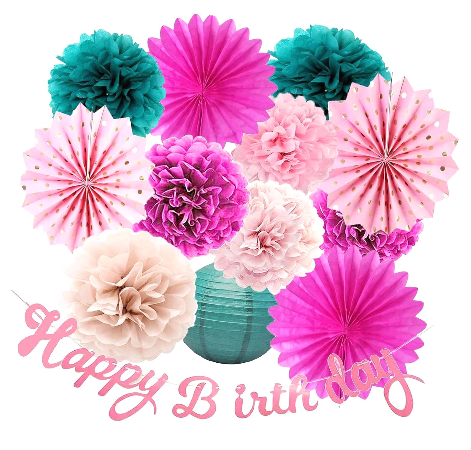 Fuliko Happy Birthday Decorations for Girls Women featuring Vibrant ...