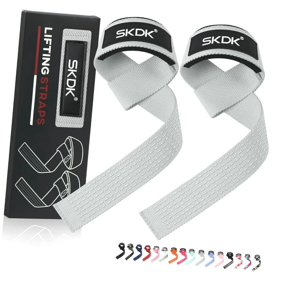 Fuliko Hard Pull Wrist Straps Grips Band-Deadlift Straps with Cushioned ...