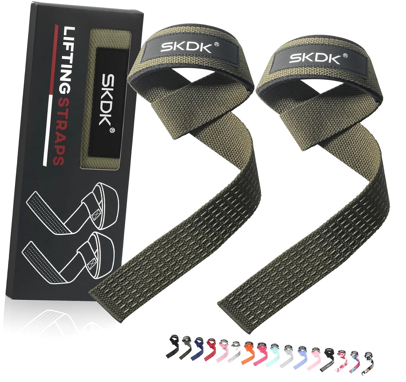 Fuliko Hard Pull Wrist Straps Grips Band-Deadlift Straps with Cushioned ...