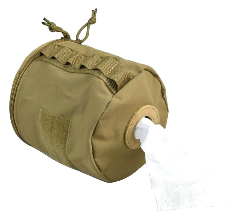 Fuliko HdlsinaTactical Roll Paper Storage Holder Pouch Toilet Paper Holder Hanging Toilet Paper ...