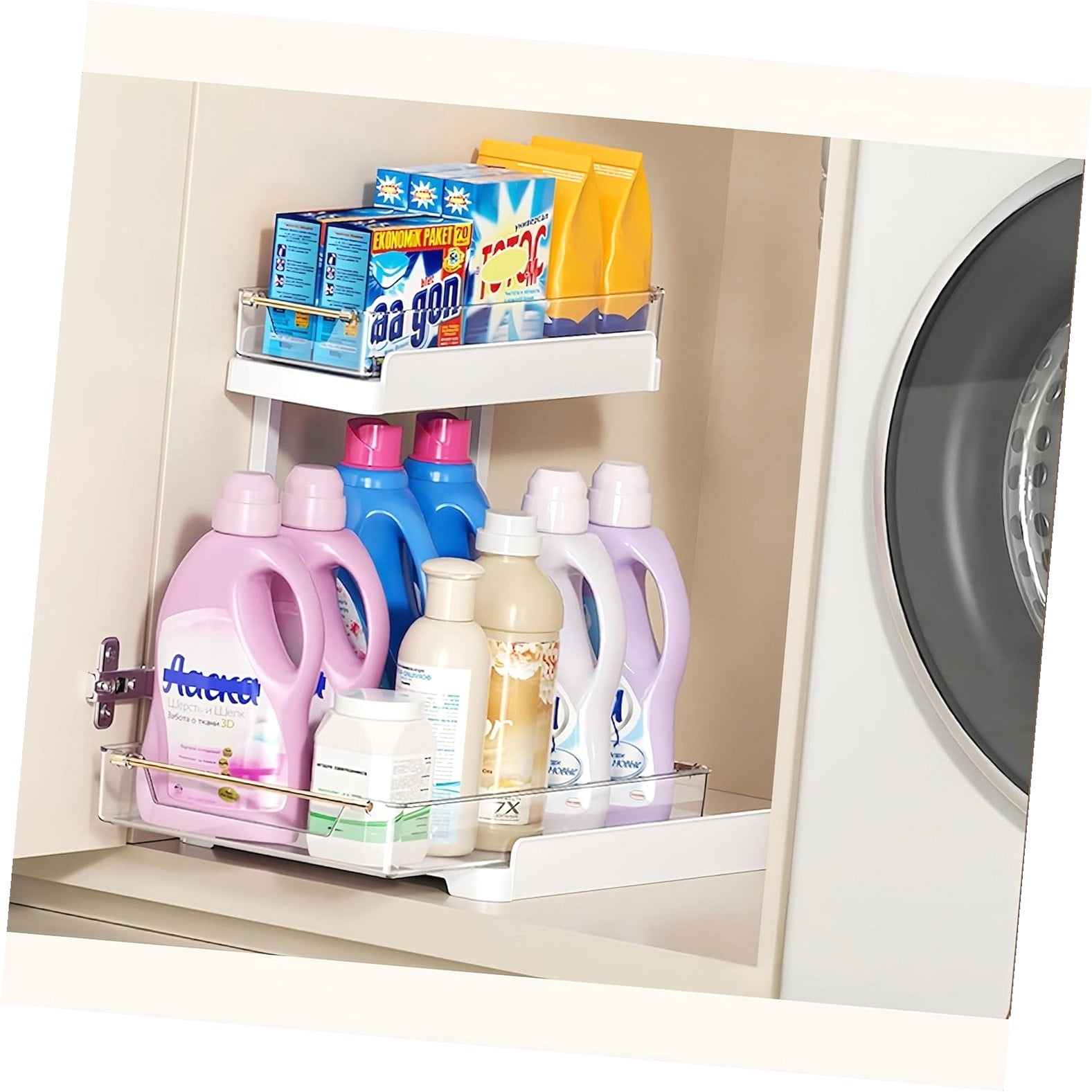 Fuliko Heart Under Sink Storage Organizer for Kitchen Bathroom Cabinets ...