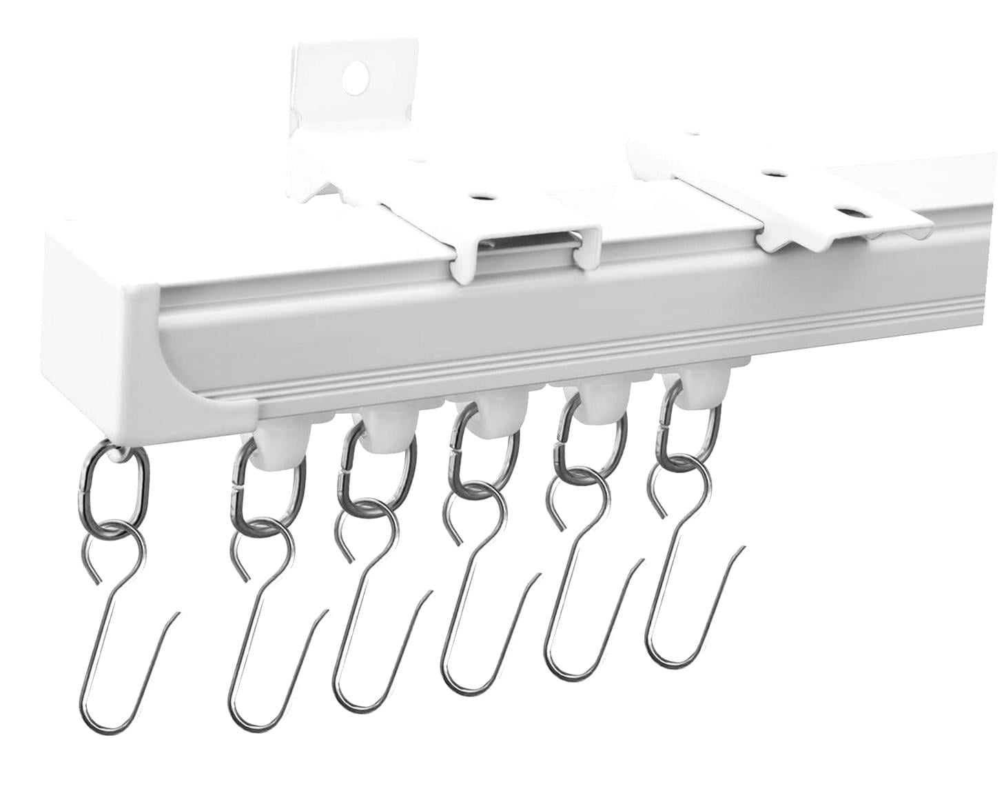 Fuliko Heavy-Duty Ceiling Mounted Curtain Rails for Living Rooms ...