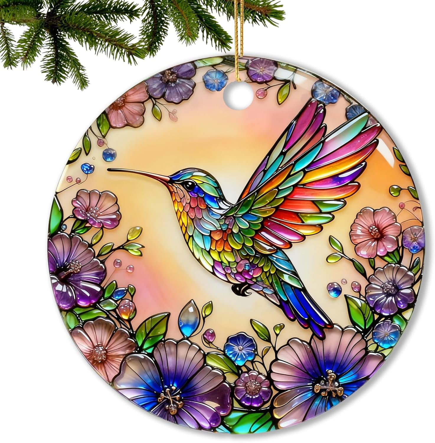 Fuliko Hummingbird Christmas Decor for Christmas Tree 3D Visual Effect ...
