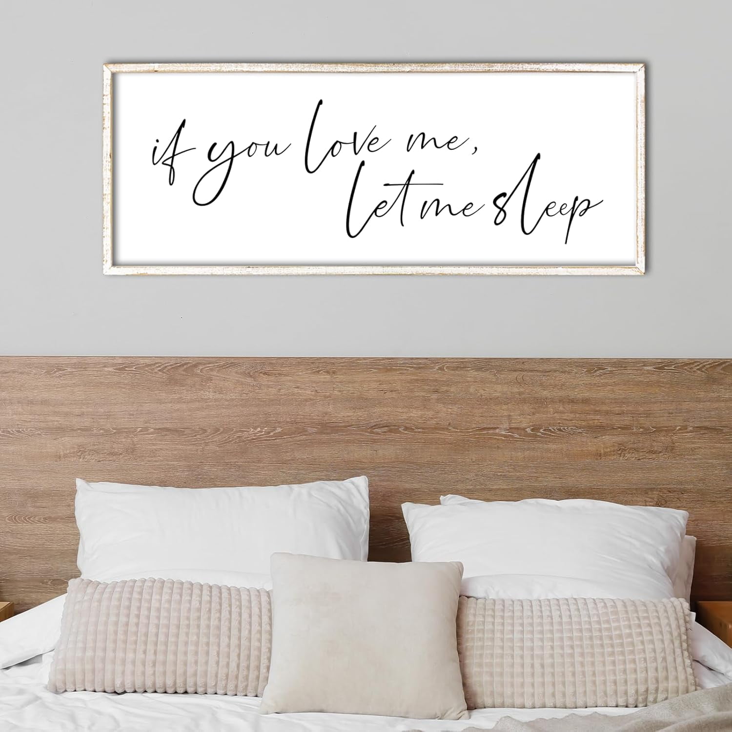 Fuliko If You Love Me Let Me Sign Wall Decor 40"x15" Above Over Bed ...