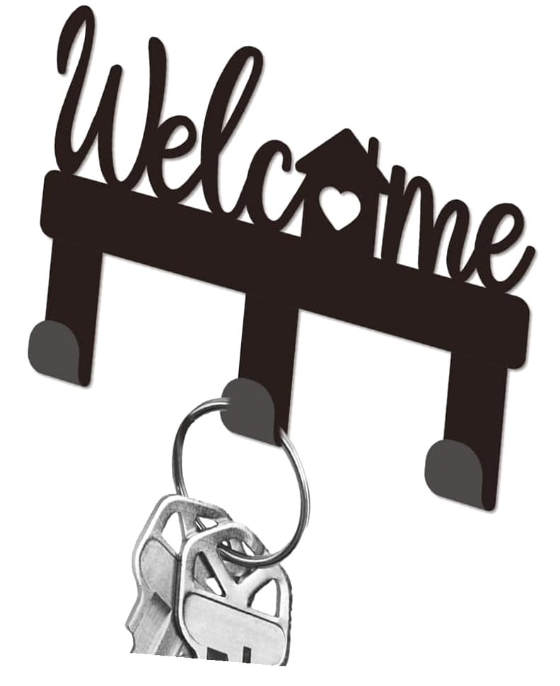 Fuliko Key Holder for Wall, Key Wall Mounted Iron Keys Rack with 3 ...