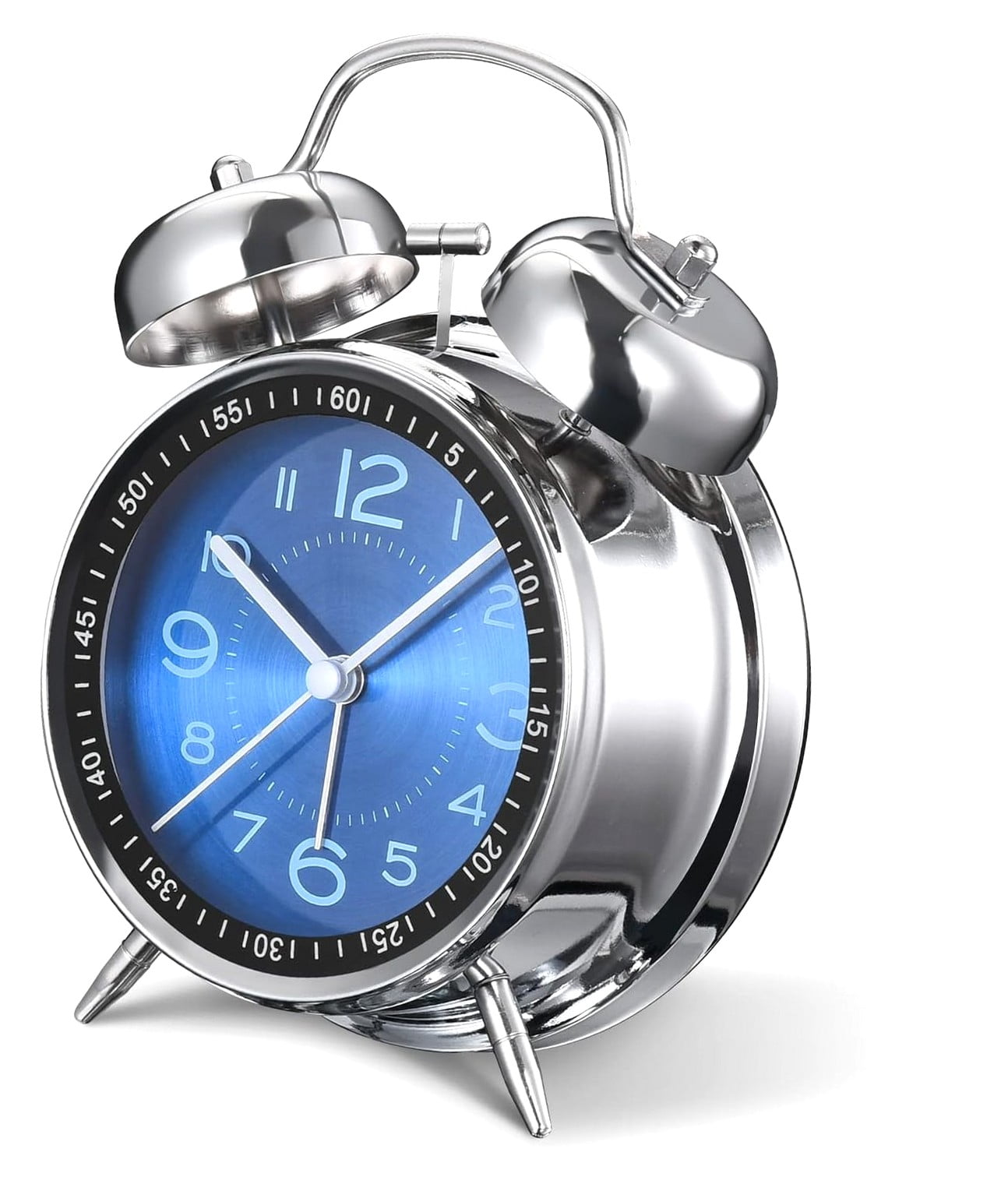 Fuliko Loud Alarm Clock for Heavy Sleepers Adults, Retro 4 Inch Silent ...