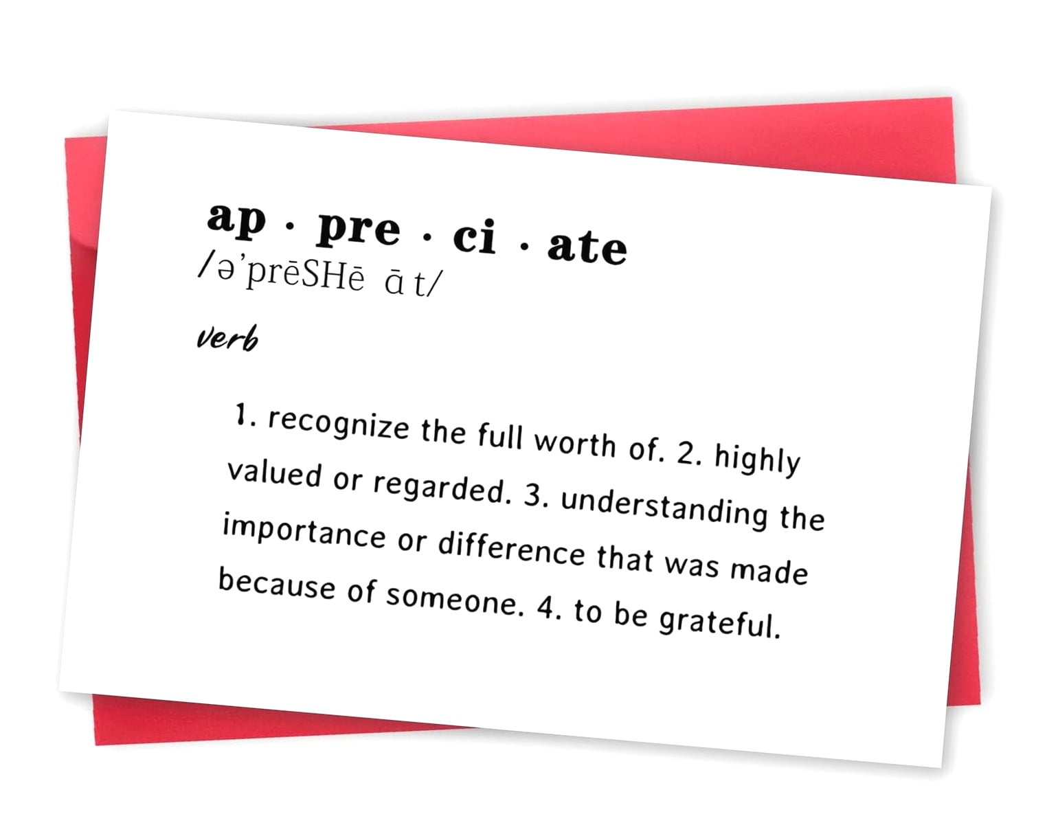 Fuliko Lovely Appreciate Definition for Him Her, Thank You Card for ...