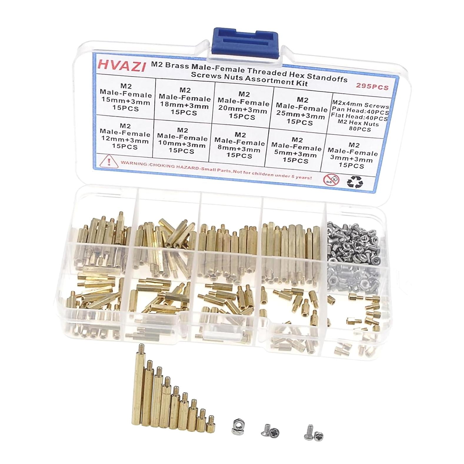 Fuliko M2 Male-Female Threaded Hex Standoffs Spacers (3mm to 25mm ...