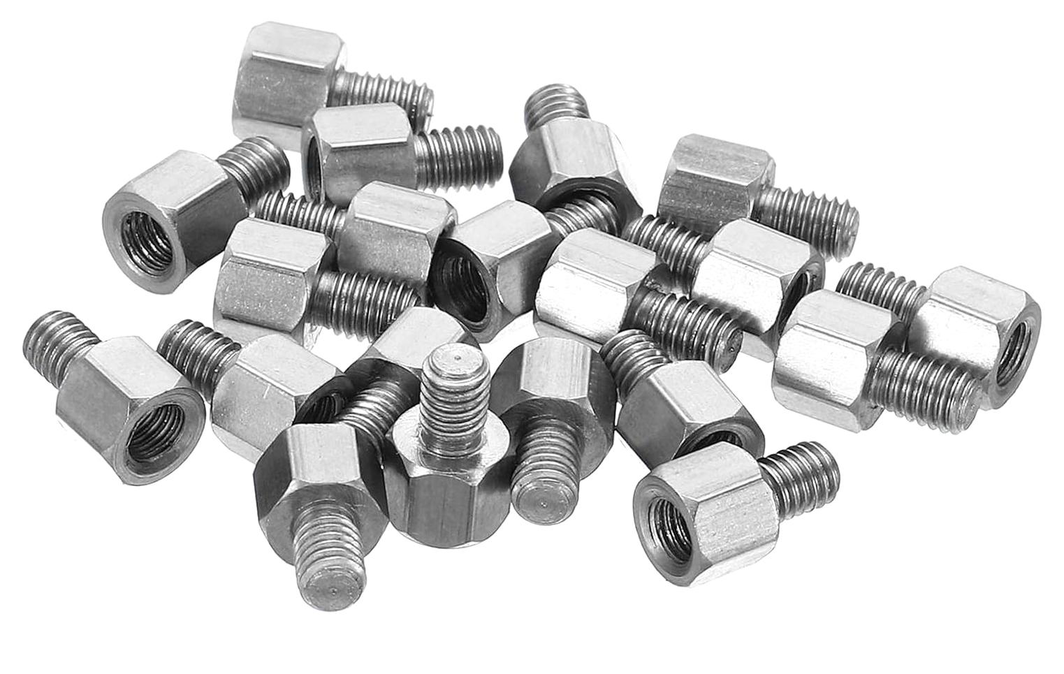 Fuliko M3x4mm+4mm Hex Standoffs, 20 Pieces, Stainless Steel PCB Spacers ...