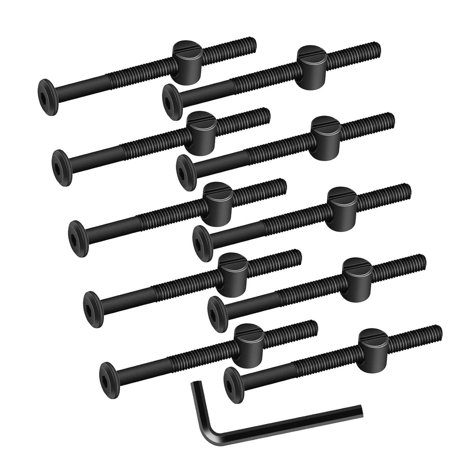 Fuliko M6 x 75mm Flat Socket Screw Furniture Fasteners and Barrel Nuts ...