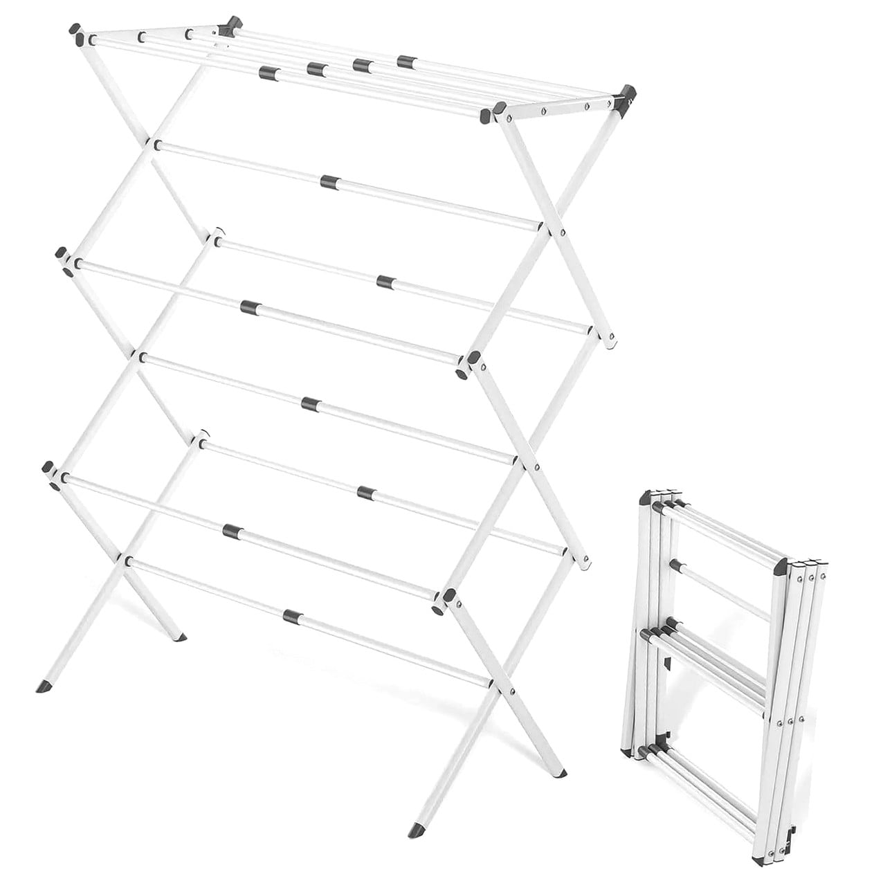 Fuliko Metal Drying Rack to Install Without , -Saving Telescoping ...
