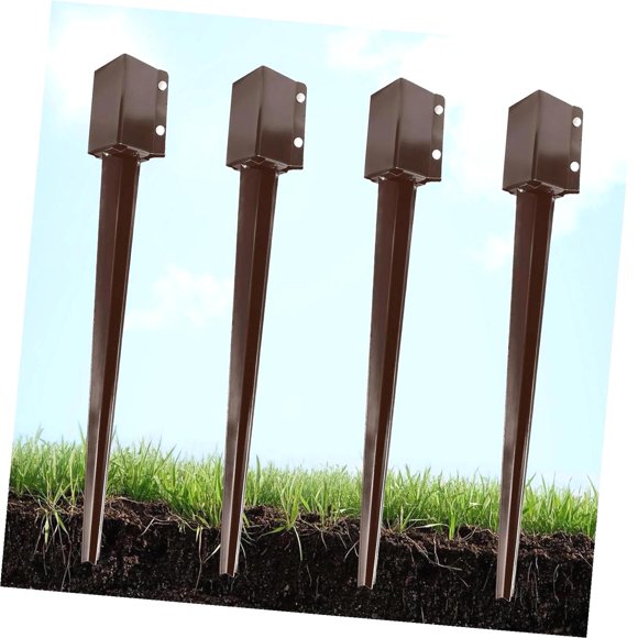 Durable Black Powder Coated 4x4 Post Spikes for Patio Garden