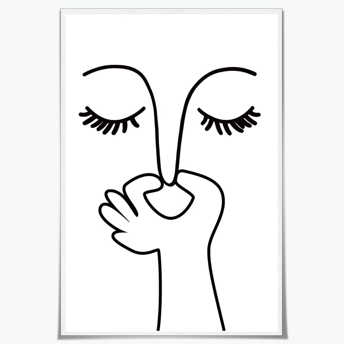 Fuliko Minimalist Bathroom Wall Funny Bad Smell Signs Pinch Nose Toilet ...