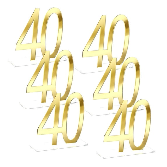 Fuliko Mirror 40th Birthday Decorations and Acrylic Anniversary ...