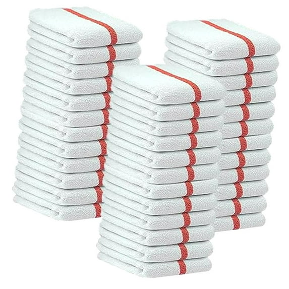 Fuliko Mop Red Stripe 6 lbs 16x19 Pack of 36, 100% Double Stitched ...