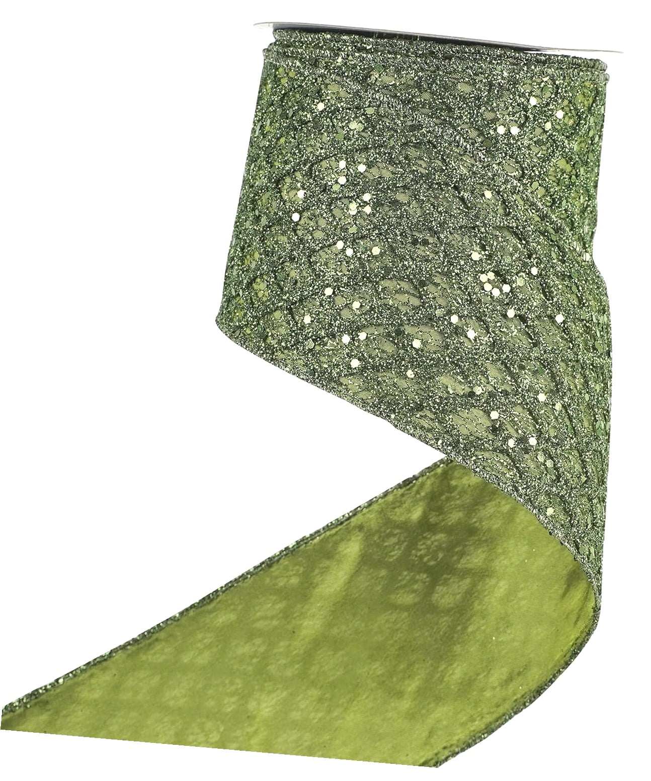 Fuliko Moss Wired Christmas 4 inch Moss Glitter Wired Diamond Wire for Christmas Tree ...