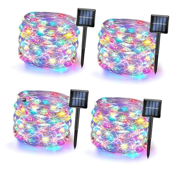 Fuliko Multi Color Solar String Lights, Total 160 FT 480 Solar Powered ...
