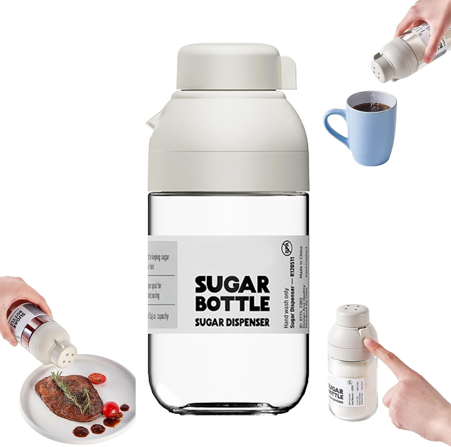 Fuliko Multi-functional Dosing Salt Shaker, Multi-Hole Seasoning Shaker ...