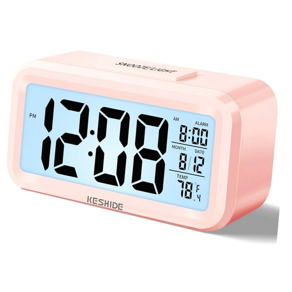 Fuliko Night Light Alarm Clock with Indoor Temperature, Desk Small ...