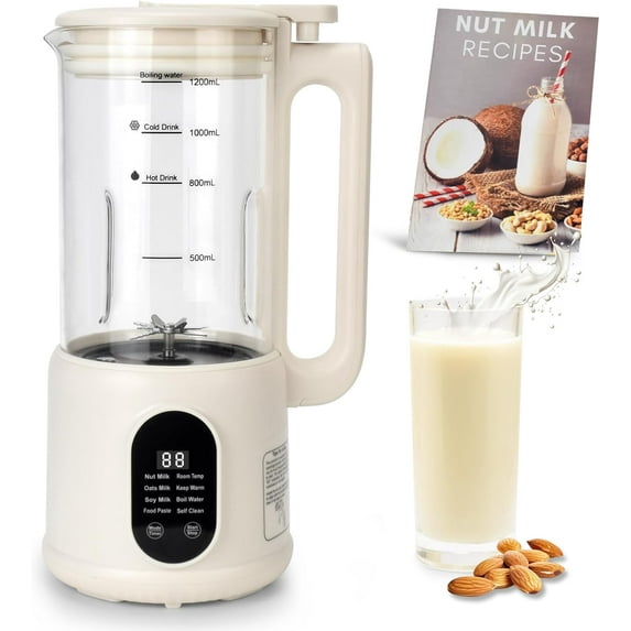 Fuliko Nut Milk Maker, 8 in 1 Homemade Automatic Plant-Based Milk, Soy ...