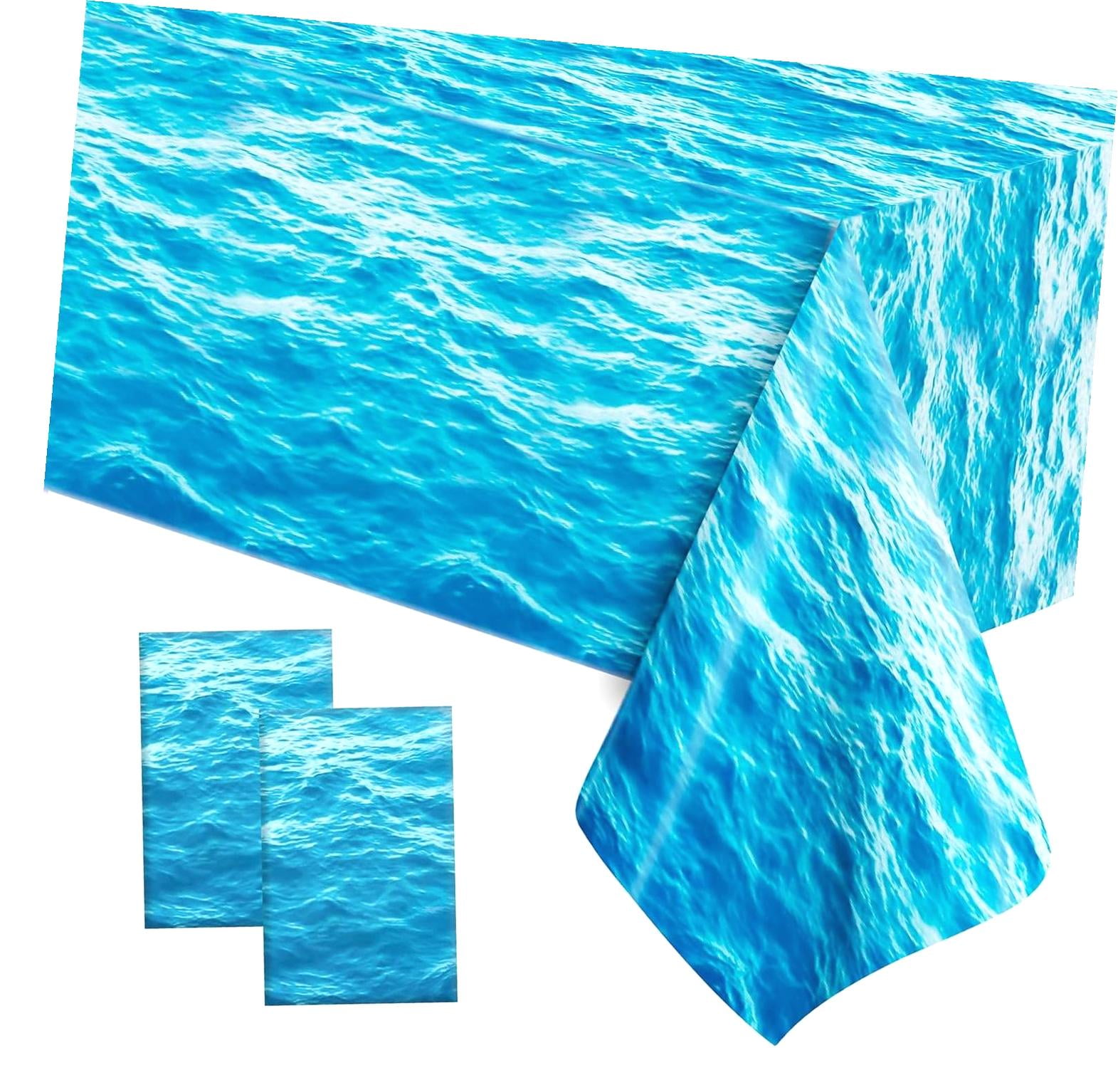 Fuliko Ocean Tablecloth, 2 PCS Ocean Wave Table Covers 54 x 108 Inch ...