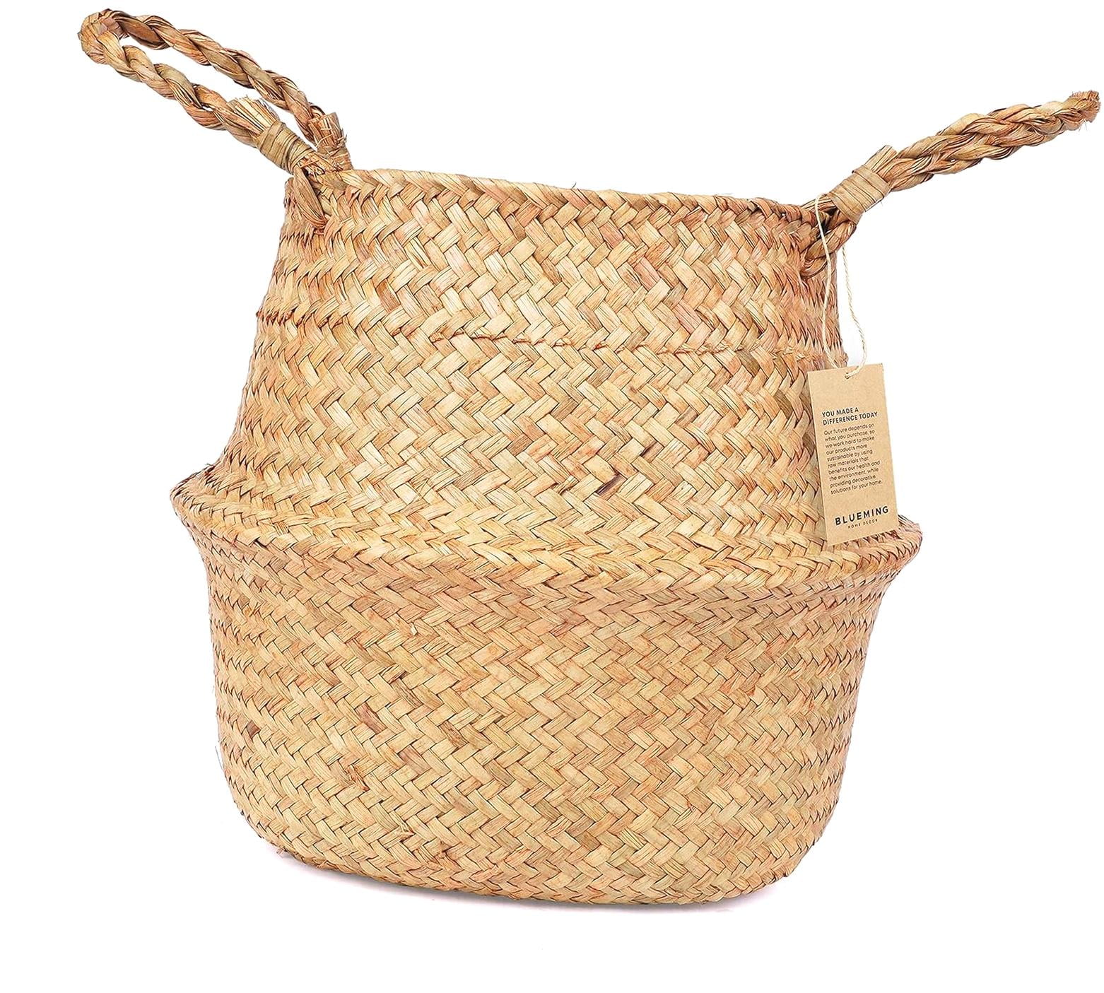 Fuliko Olive Tree Basket – Wicker Seagrass Planter for Tall Indoor ...