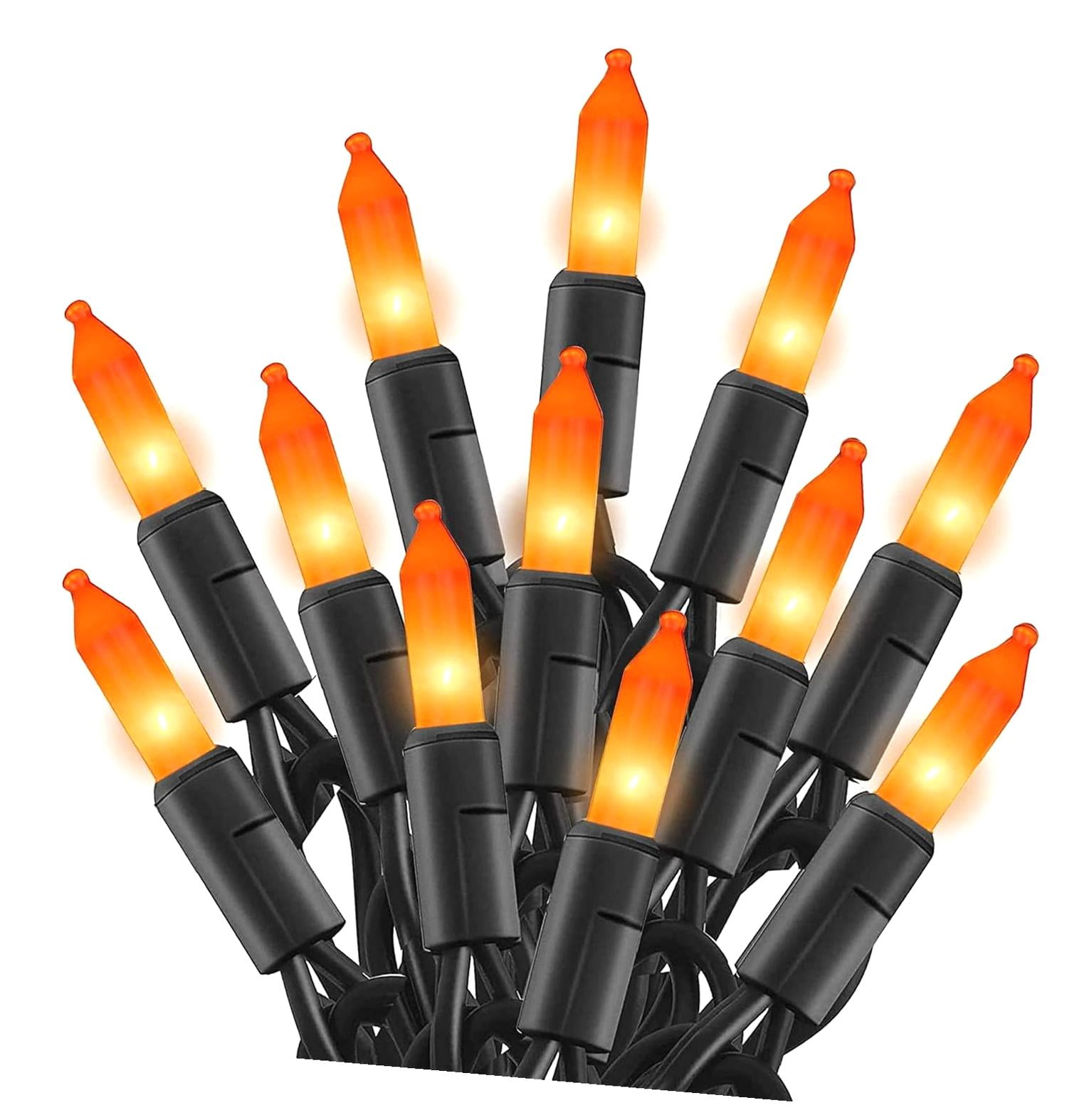 Fuliko Orange Lights, 20FT 100 Count Incandescent String Lights ...