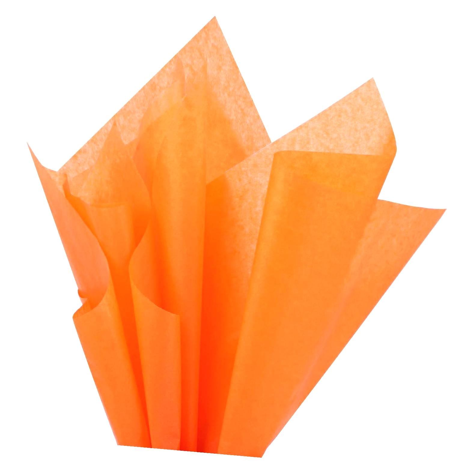 Fuliko Orange Tissue Paper for Crafts, 20x15 inches pieces Packaging ...
