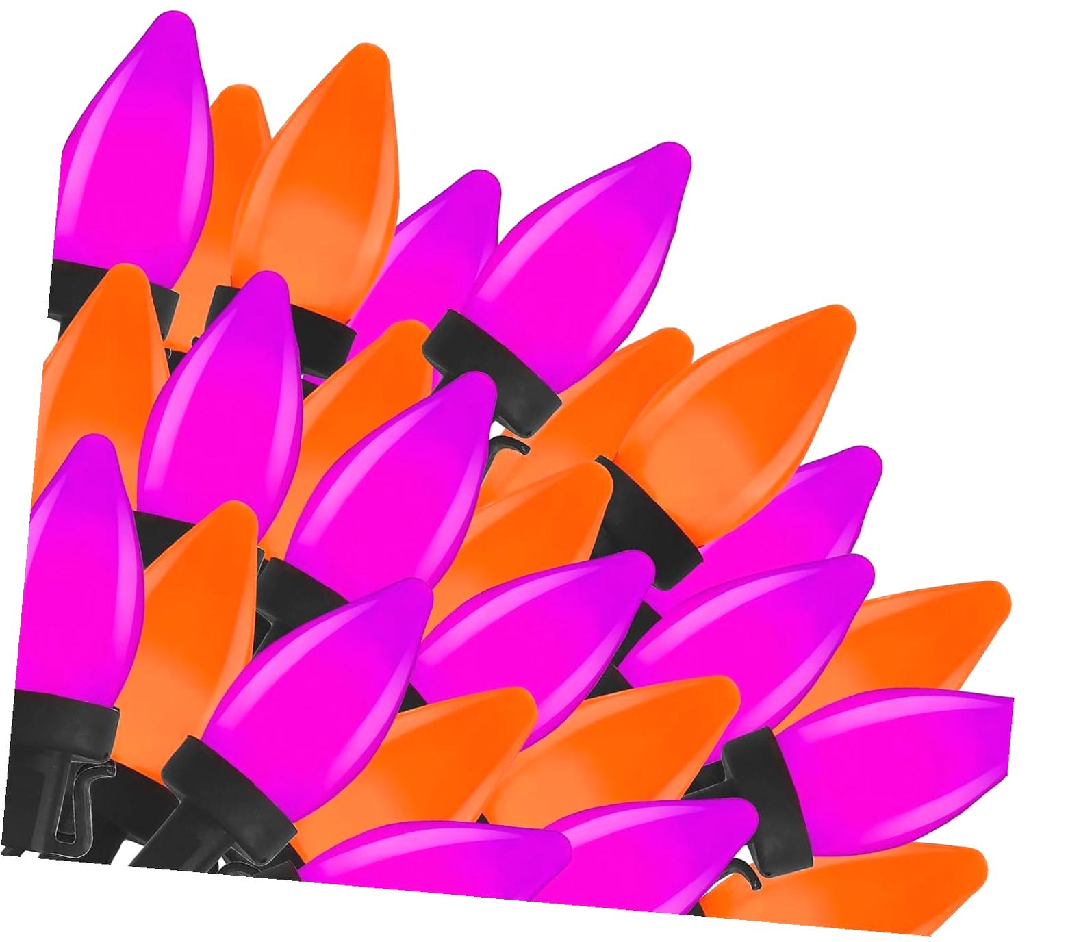 Fuliko Orange and Lights, 26FT 50 String Lights, Expandable Decor ...