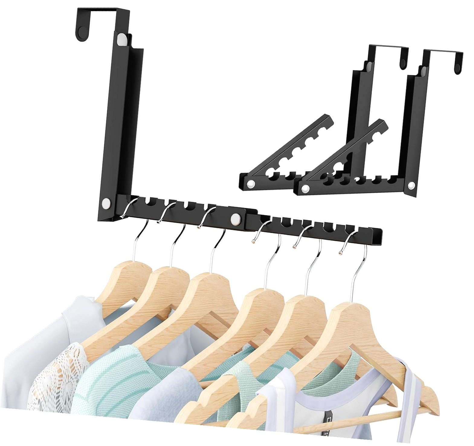 Fuliko Over The Door, Extended Over The Door Clothes Hanger with 10 ...