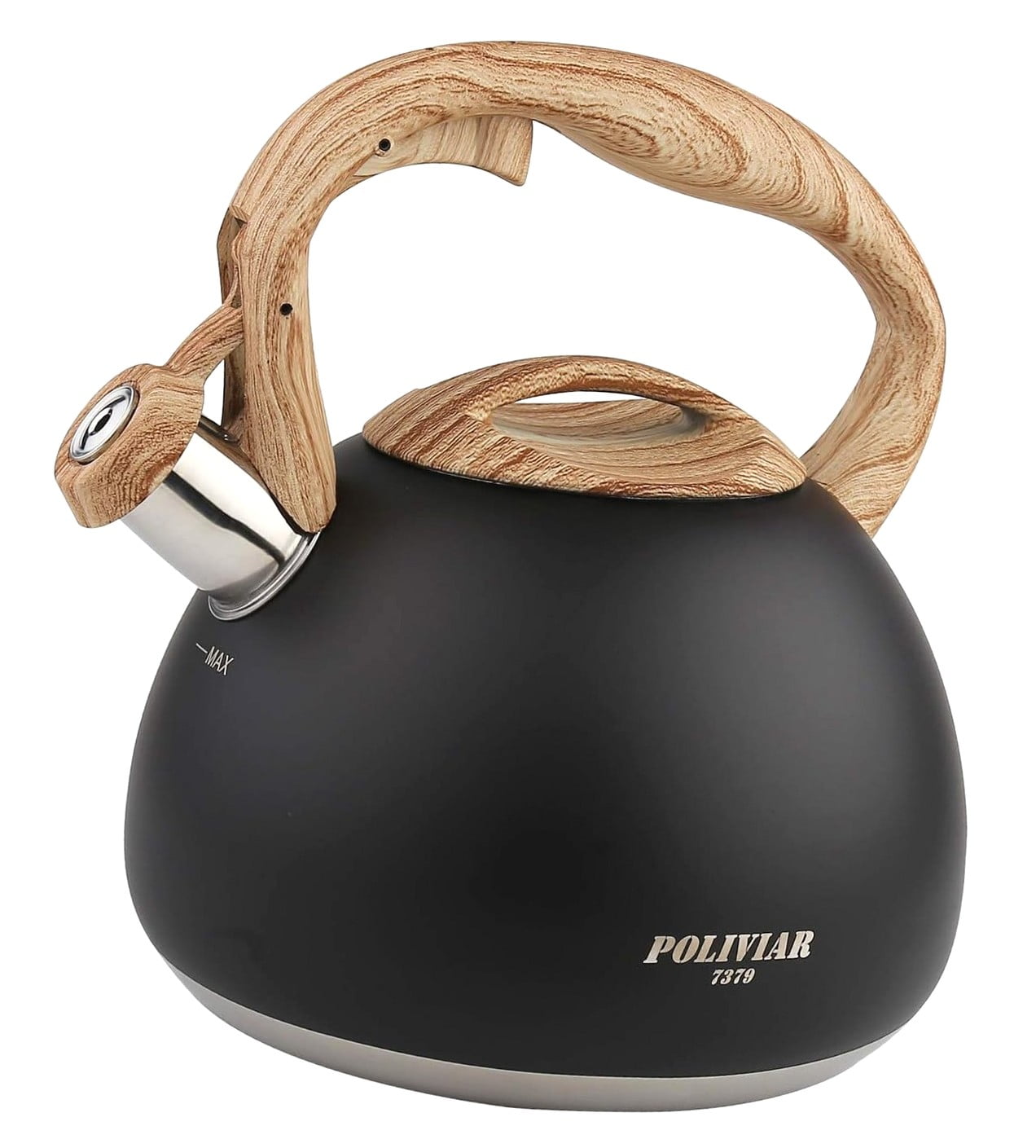 Fuliko POLIVIAR Tea Kettle, Stovetop Tea Kettle 2.7 Quart , Audible ...
