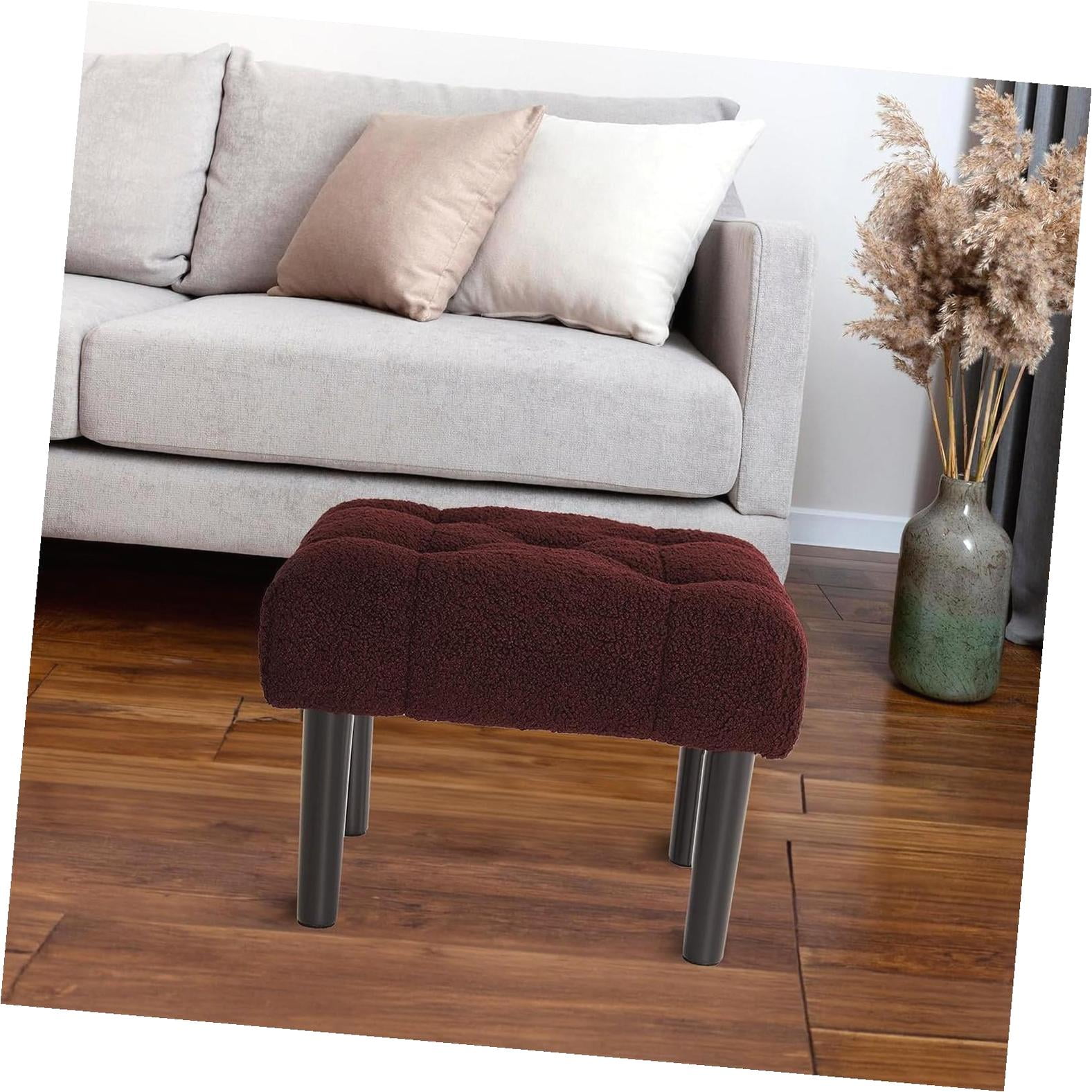 Fuliko Padded Foot Stool, Small Ottoman Foot Rest with Wooden Legs ...