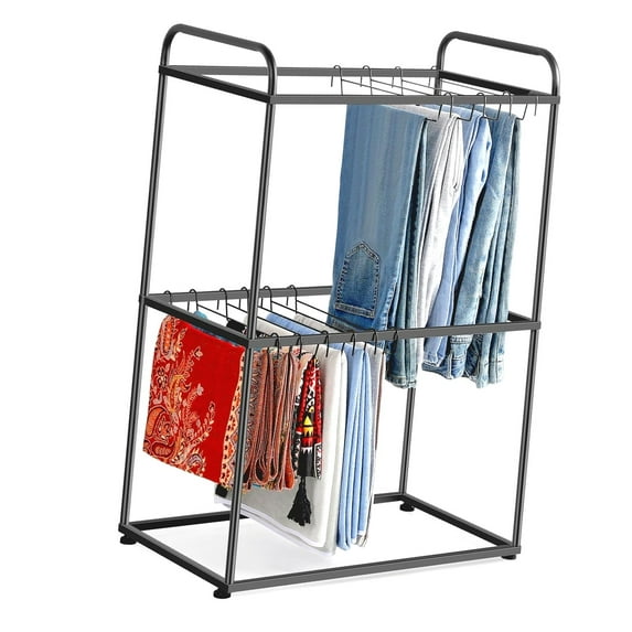 Fuliko Pants Rack for Closet Freestanding Pant Rack Stand with 26 Pant ...