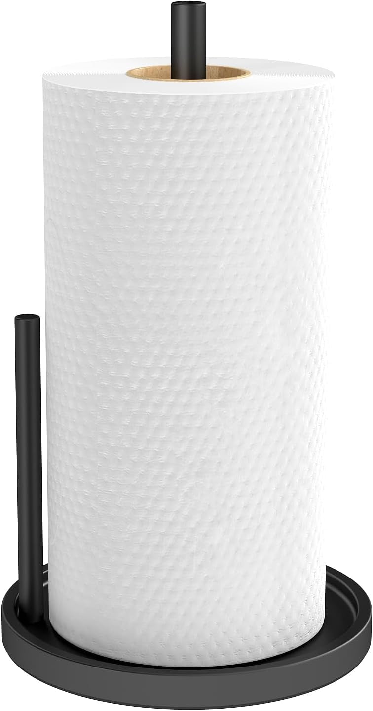 Fuliko Paper Holder Countertop, Kitchen Paper Towels Holder, Paper Roll ...