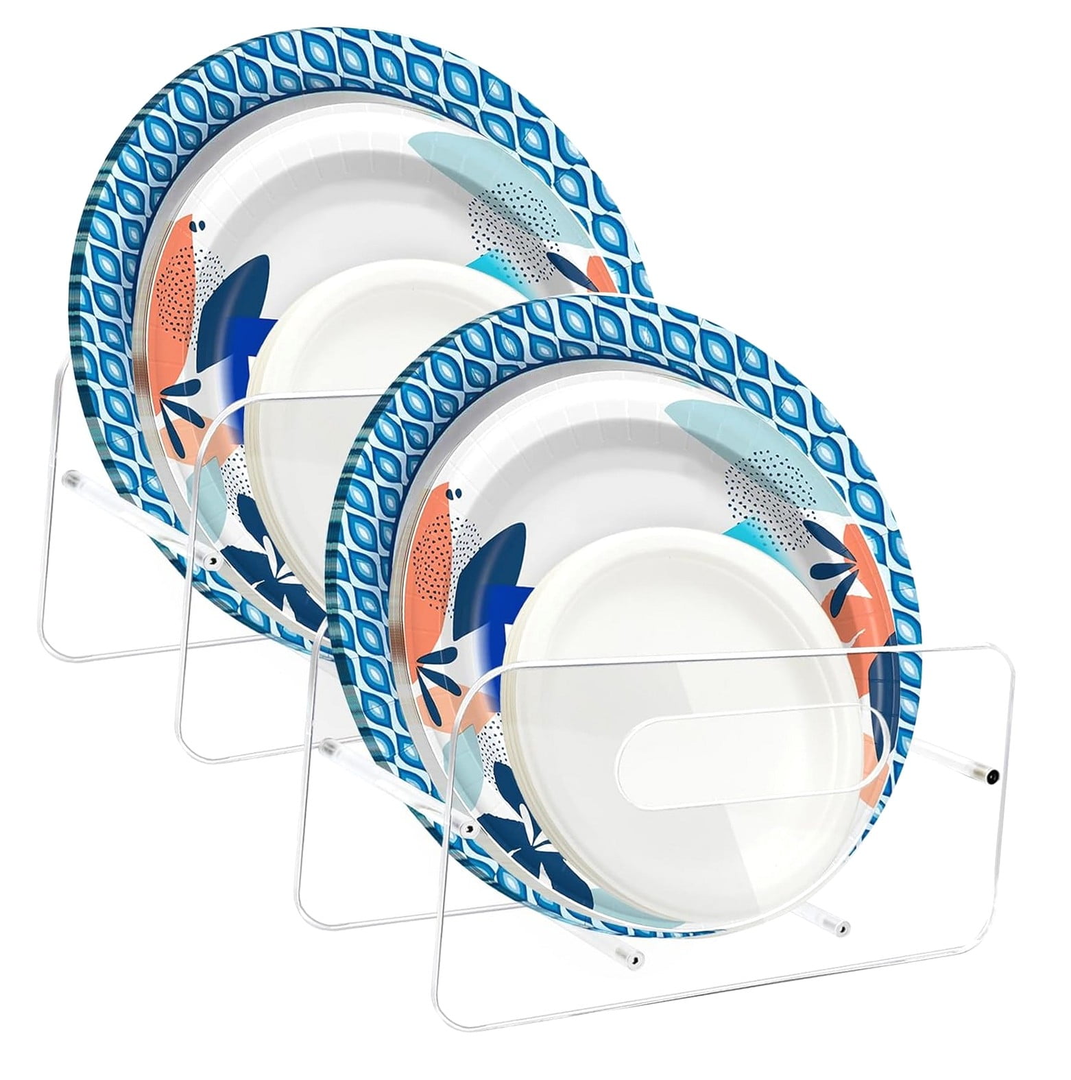 Fuliko Paper Plate Dispenser, Acrylic Plastic Plate Holders, 7-12 Inch ...