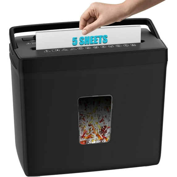 Fuliko Paper Shredder for , 5 Sheet Desktop Cut with 2.38-Gallon Basket ...