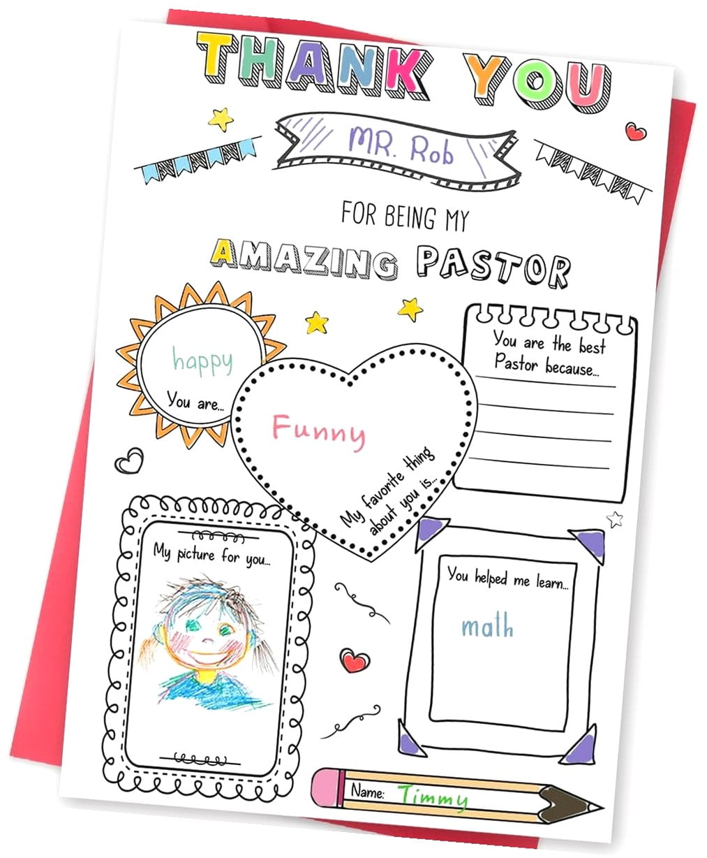 Fuliko Pastor Appreciation Card, Thank You Greeting Card for Pastor ...