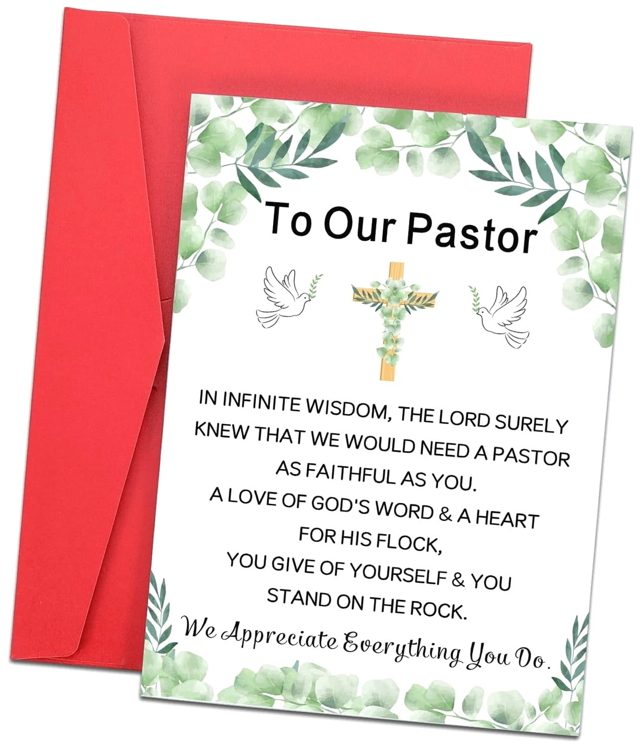Fuliko Pastor Appreciation Card Thank You for Pastor Appreciation for ...
