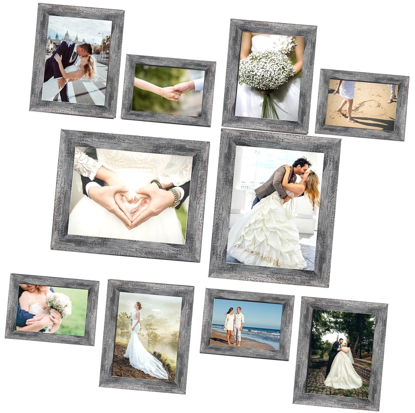 Fuliko Picture Frame , Photo , Gallery Wall Frame , 8x10 5x7 4x6 Inches in 3 Varied Sizes for ...