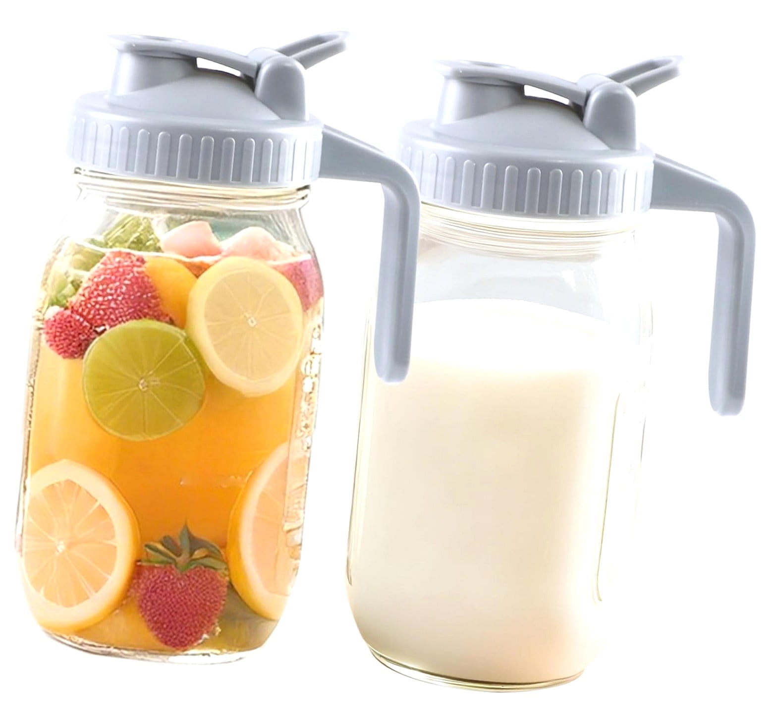 Fuliko Pitcher With Pour Lid 32 Oz Breast Milk Storage Jug 1 Quart ...