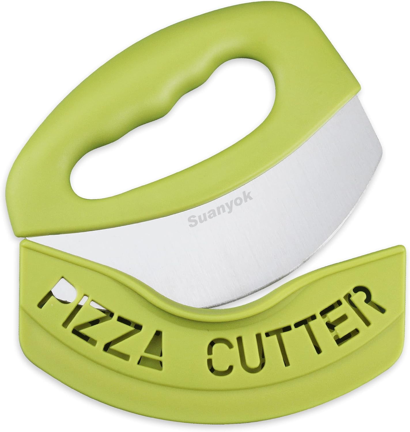 Fuliko Pizza Cutter Food Chopper- Steel Pizza Rocker/Slicer/Cutter with ...