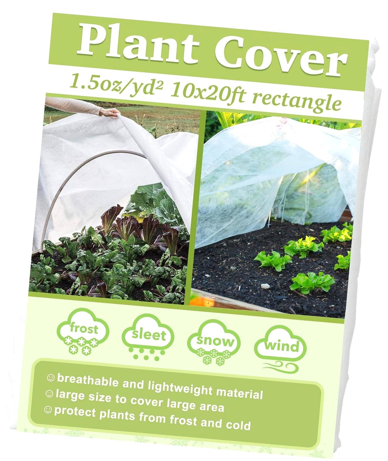 Fuliko Plant Covers Freeze Protection 10x20ft Floating Row Cover 1.5oz ...