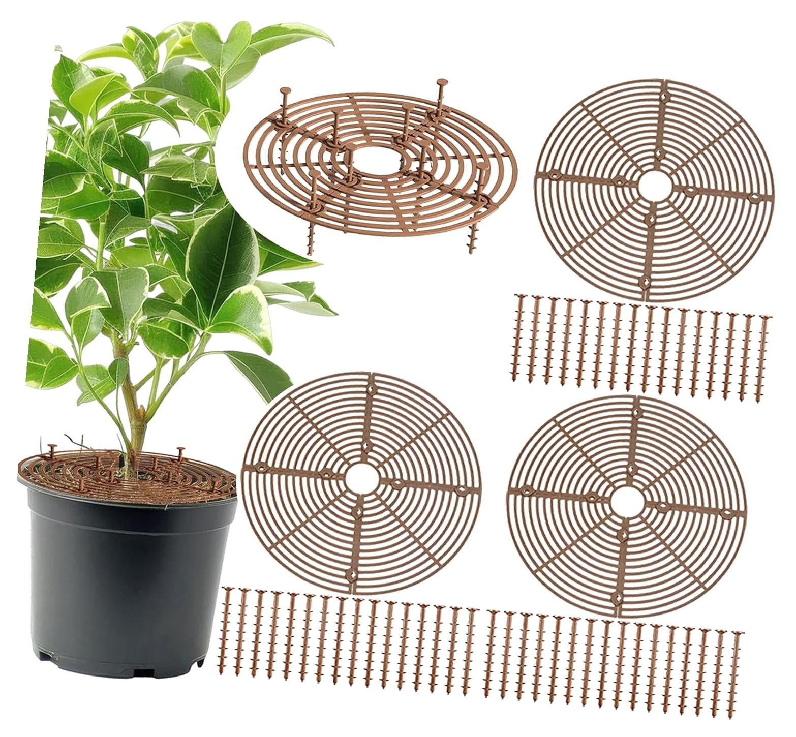 Fuliko Plant Pot Covers, Set of 3, Round Soil Protectors for Indoor ...